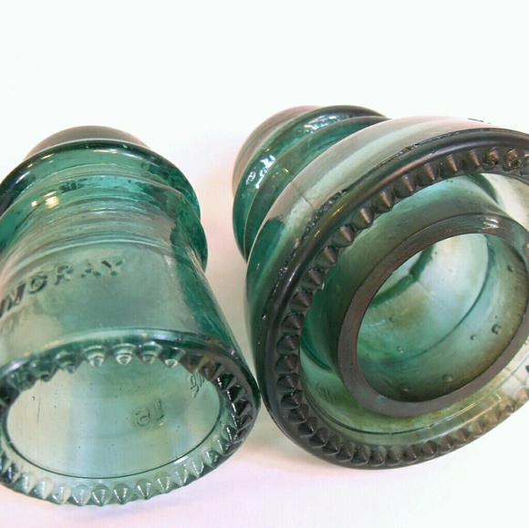 Accents | Glass Insulators Hemingray No 4 And No 16 Aqua | Poshmark
